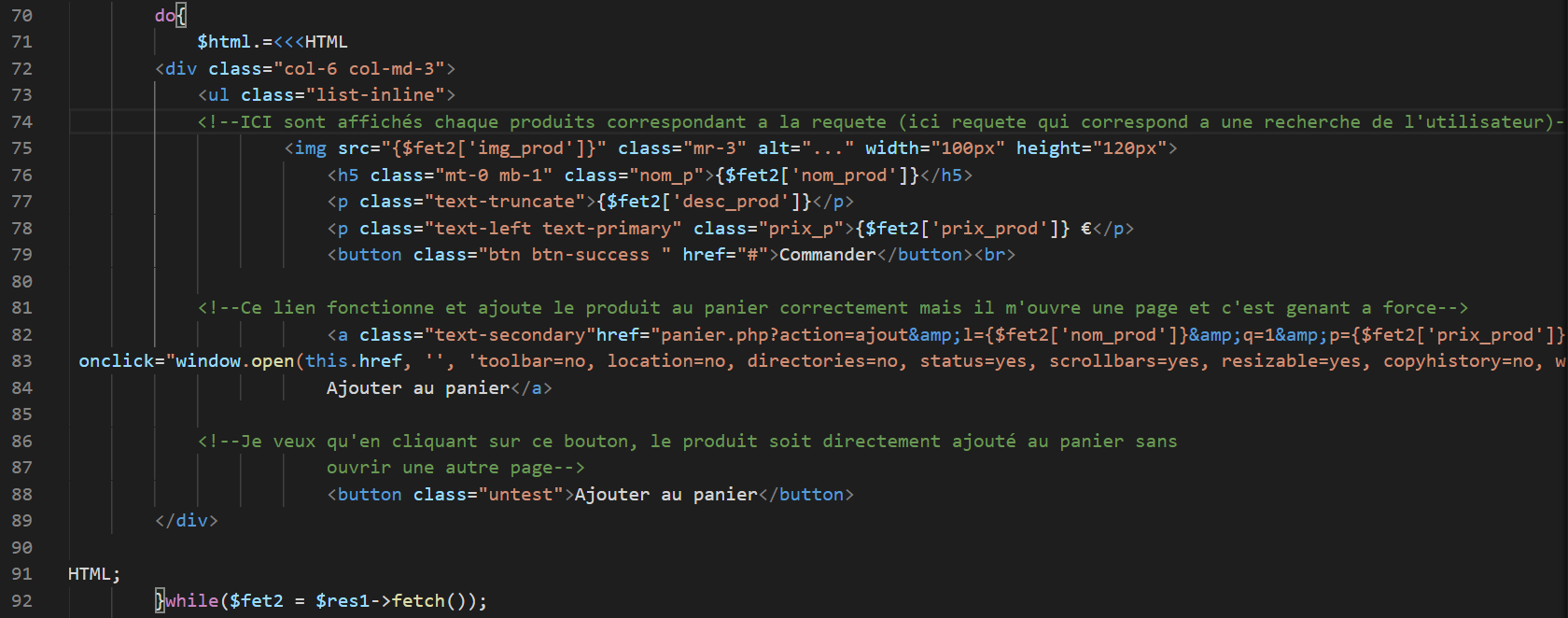 [Résolu] Transmettre des données php via ajax par MehdiEa - page 1 - OpenClassrooms